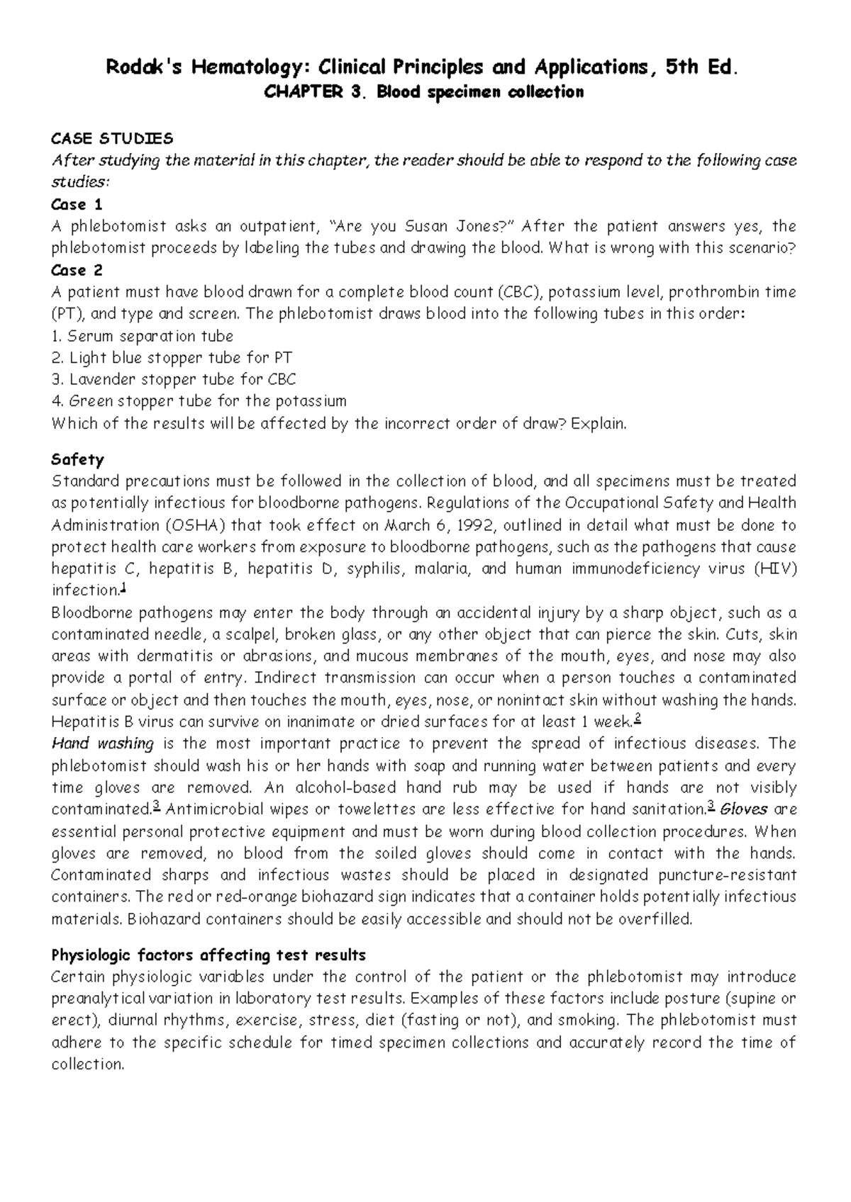 Phlebotomy Essentials: Case Studies and Best Practices in Blood ...