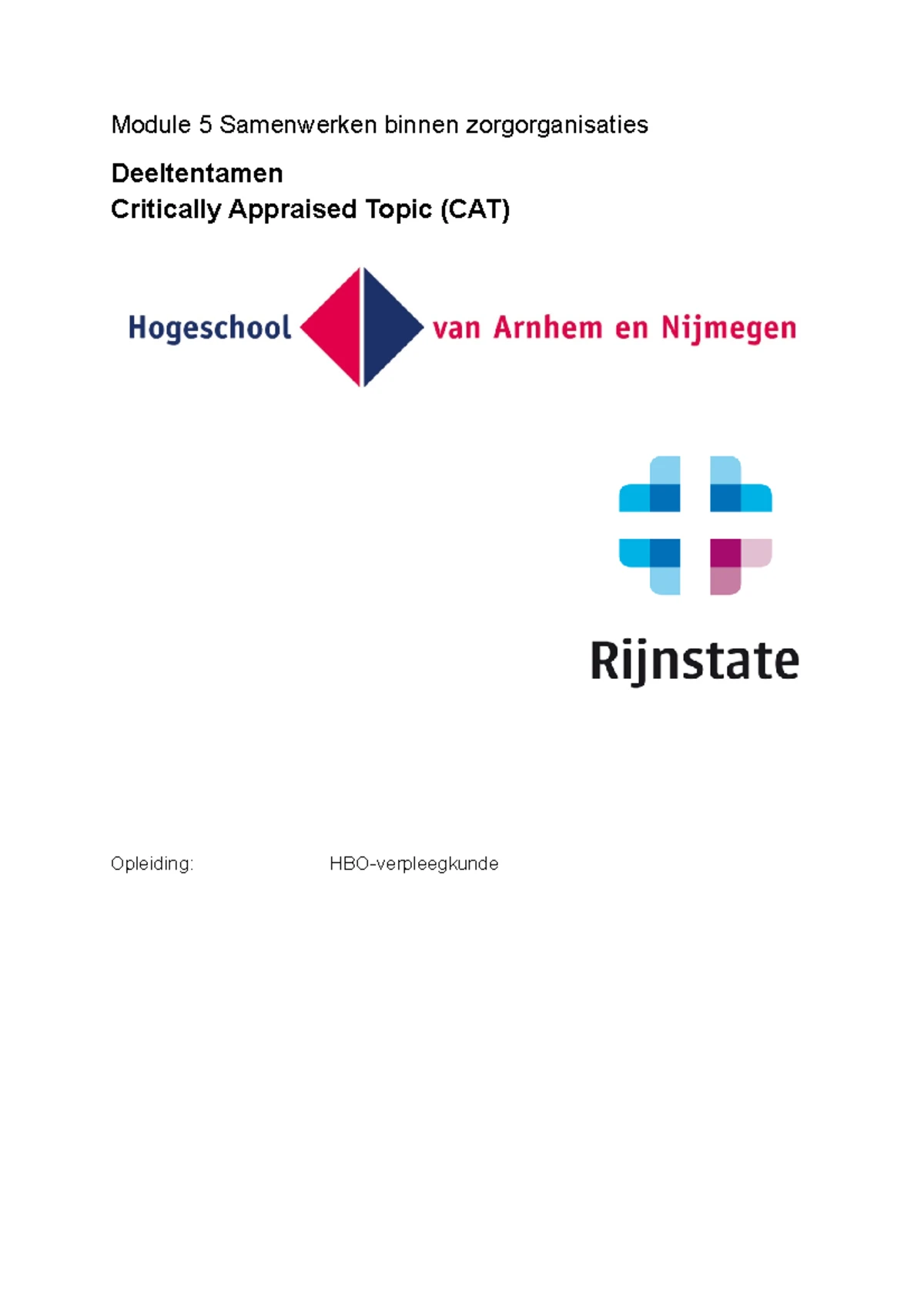 PES Structuur - PES-Structuur Verpleegkundige diagnoses P – Probleem ...
