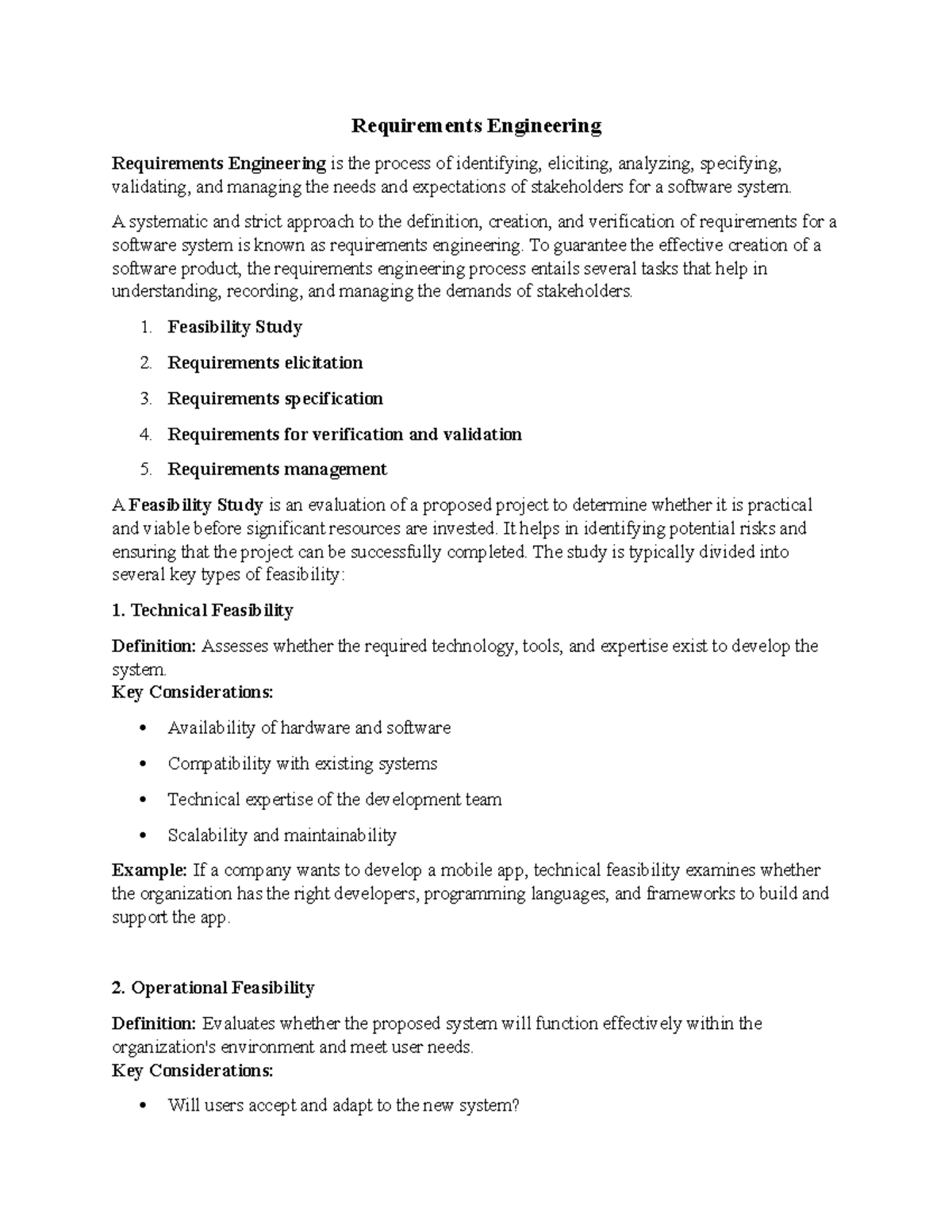 Requirements Engineering Process: Elicitation, Validation & Management ...