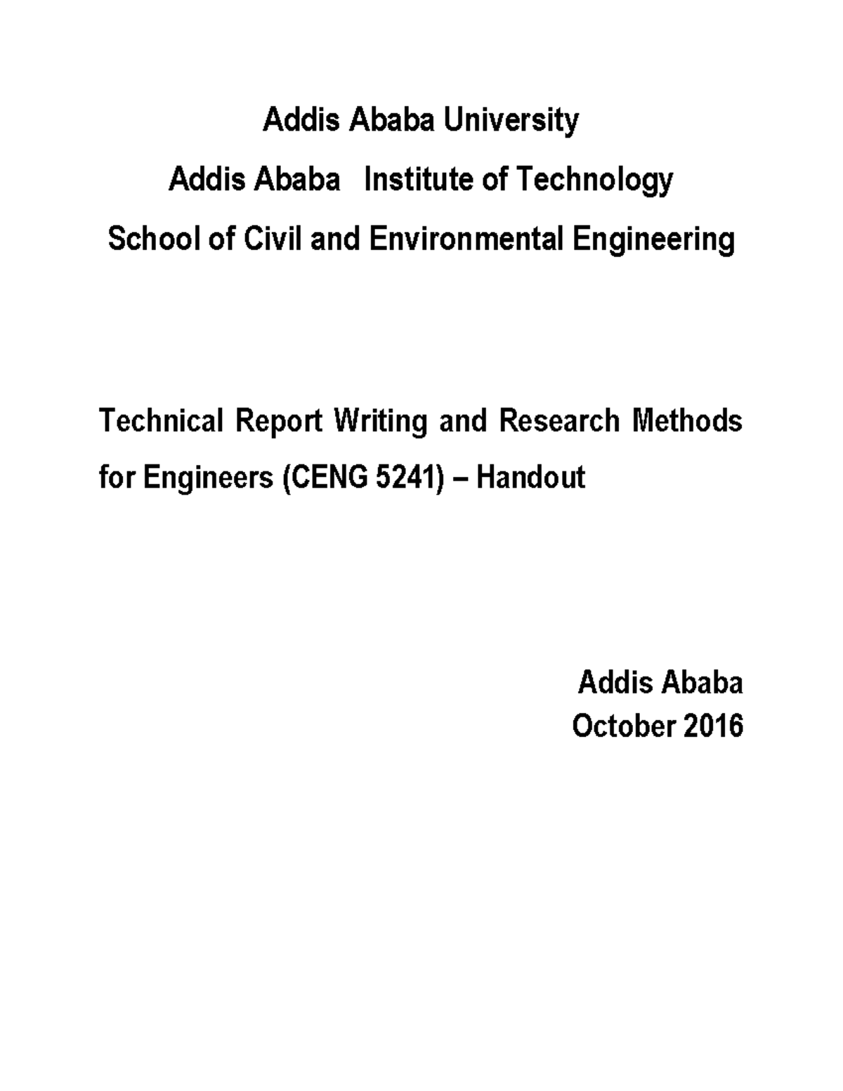 CENG 5241 Technical Report Writing & Research Methods Handout - Studocu