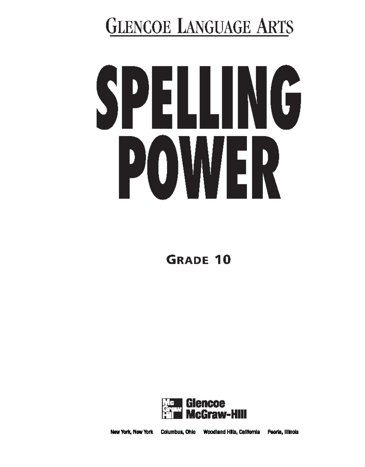 Grade 10 Spelling Power Workbook - Practice and Proofreading Activities ...