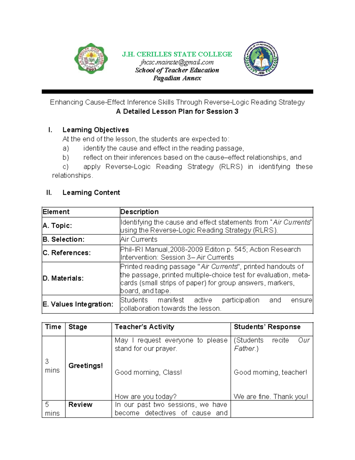 Session 3: Enhancing Inference Skills Through Reading Strategy ...