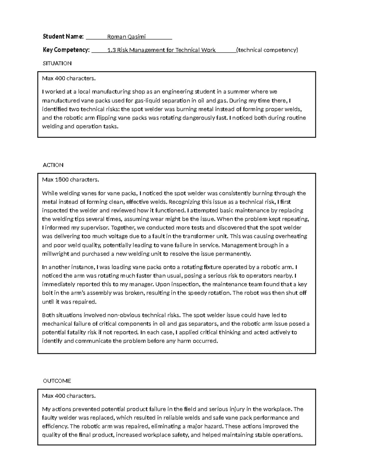 Mock Apega Competency Assessment: Risk Management & Team Effectiveness ...