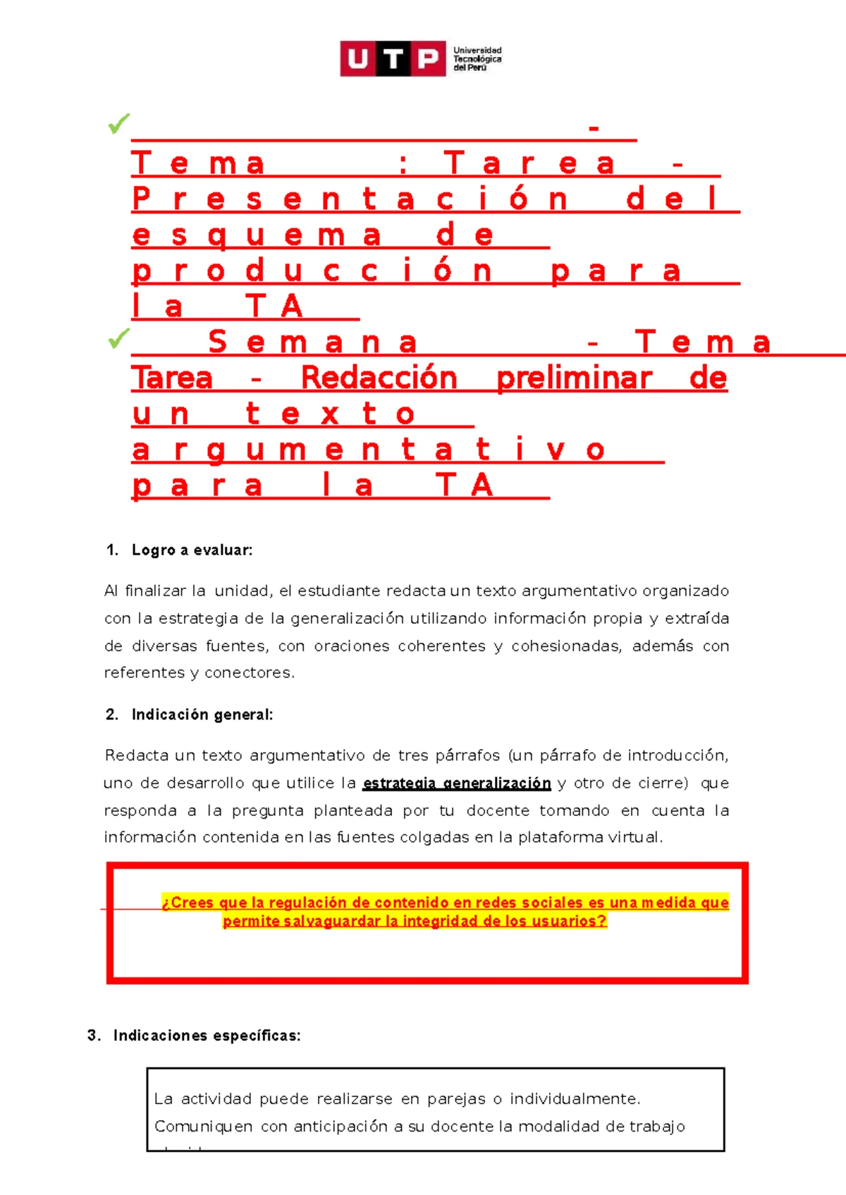 Sílabo de Comprensión y Redacción de Textos I - 2022 Ciclo 2 - Studocu
