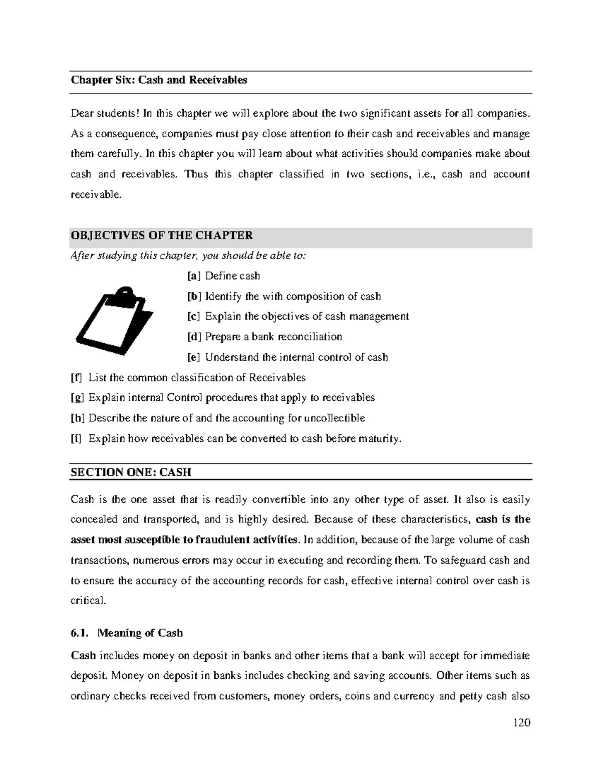 Chapter 6: Cash Management & Receivables Overview (ACCT 101) - Studocu