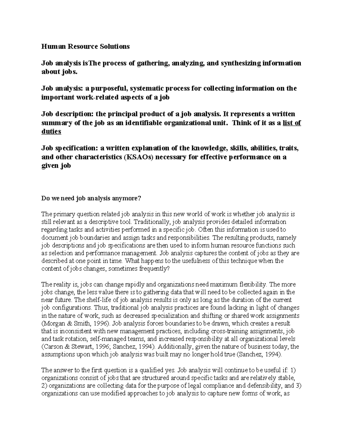 HRM 101: Evolution and Future of Job Analysis in Workforce Management ...