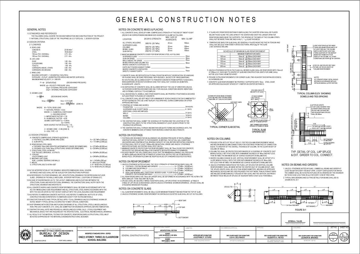 DPWH 100mm Concrete Mix & Reinforcement Construction Notes - Studocu