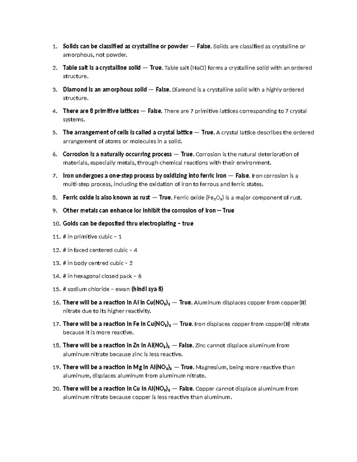 Solids can be classified as crystalline or powder - Solids are ...