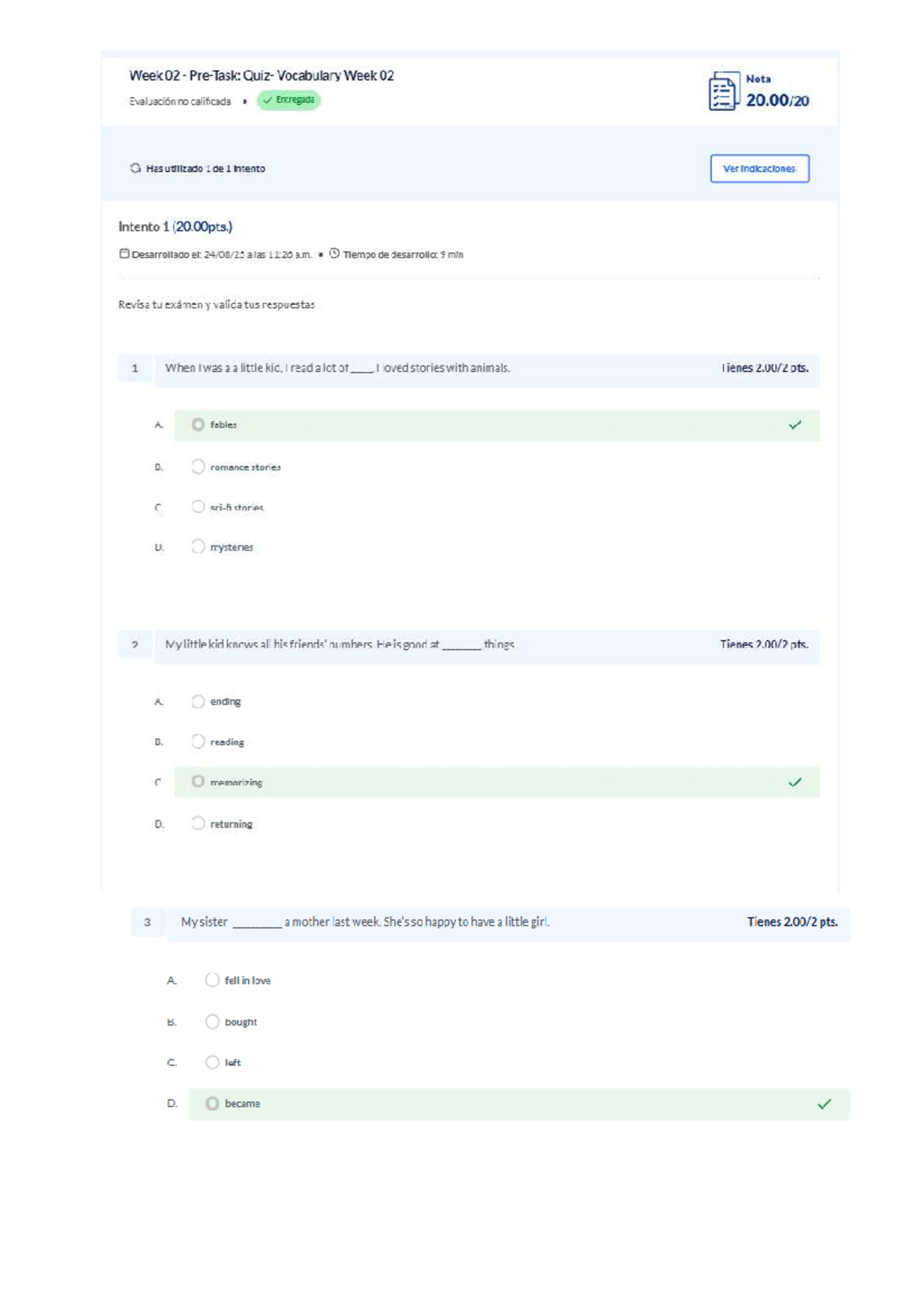 Week 02 Quiz - Vocabulary Pre-Task Evaluation Notes - Studocu