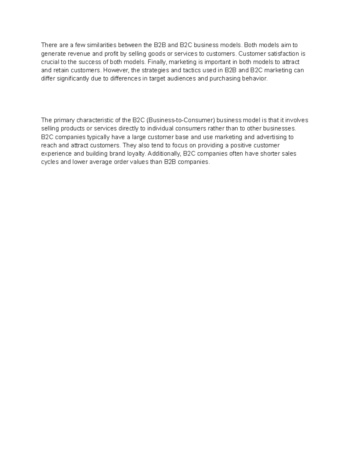 B2B vs B2C Business Models: Key Differences & Similarities Analysis ...