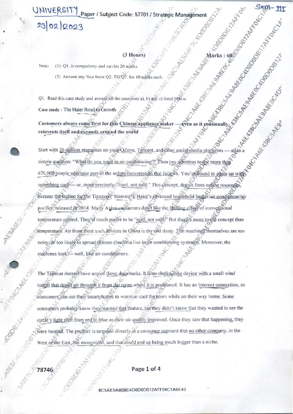 Strategic Management Case Study Analysis - MMS 57701 Sem III 2023 - Studocu