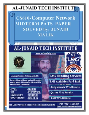 CS610- Midterm- Solved-MCQS by Moaaz - CS610- Computer Network Solved MCQS From Midterm Papers ...