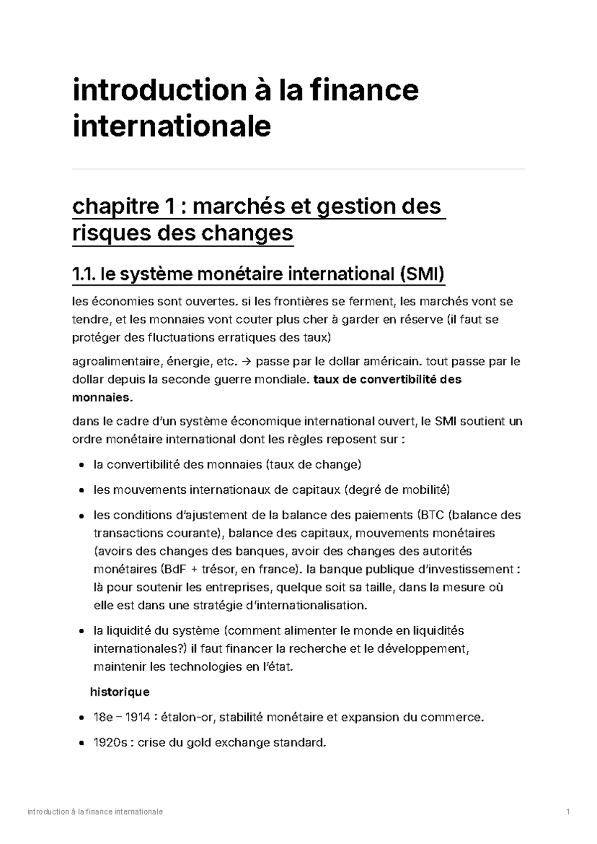 Introduction à la Finance Internationale - LEA L3 - introduction à la ...
