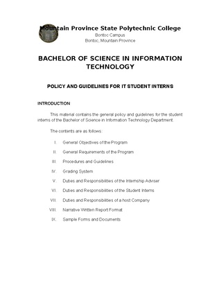 Capstone Project Format Guidelines for BSIT Students - Studocu