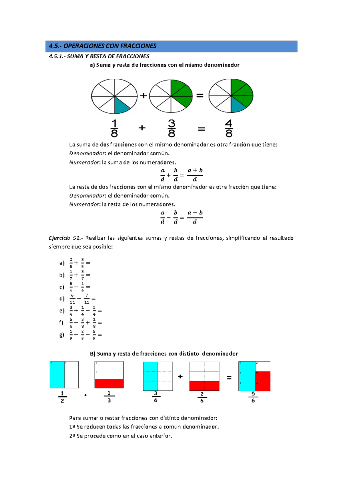 Repaso de Operaciones con Fracciones - Matemáticas 101 - Studocu