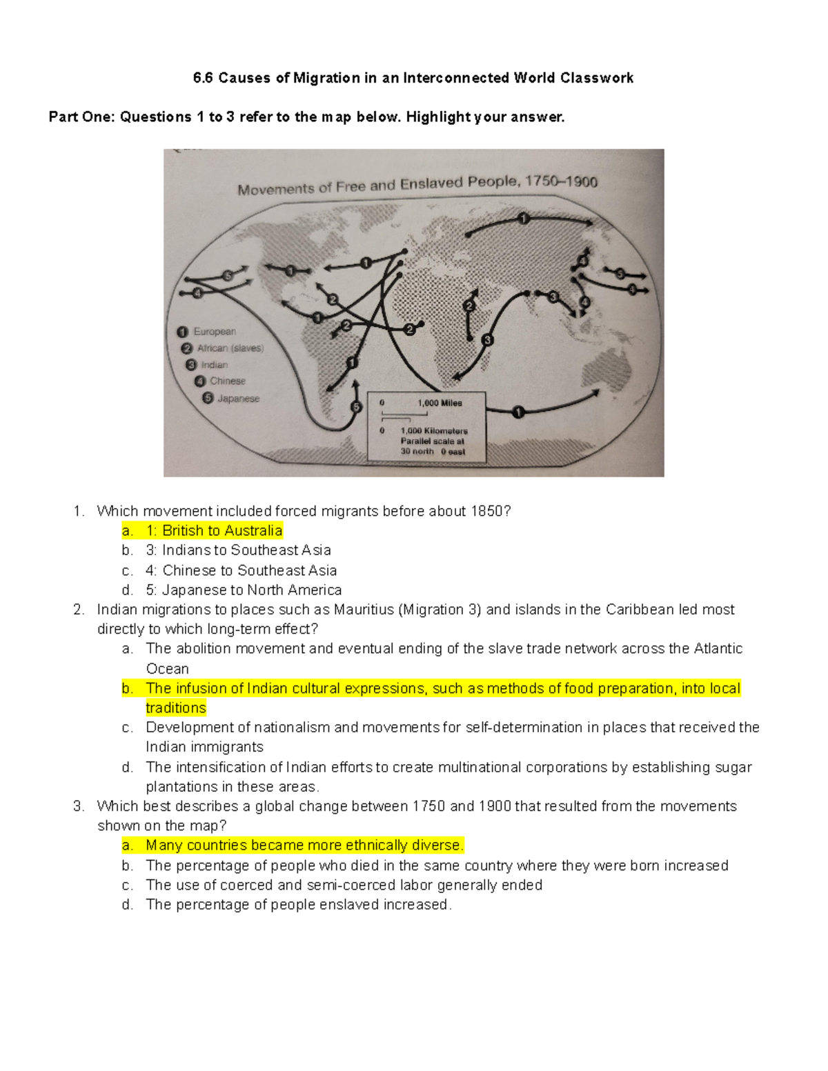 Brendan Bredemeier - Classwork on 6.6 Causes of Migration in Global ...