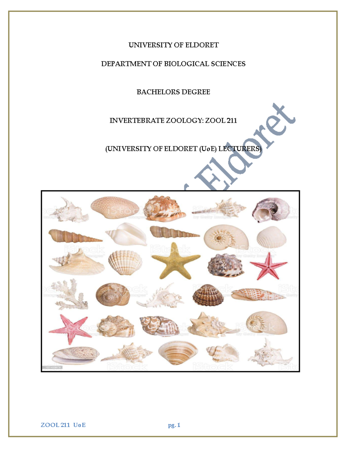 ZOOL 211 UoE: Invertebrate Zoology Course Outline and Key Concepts ...