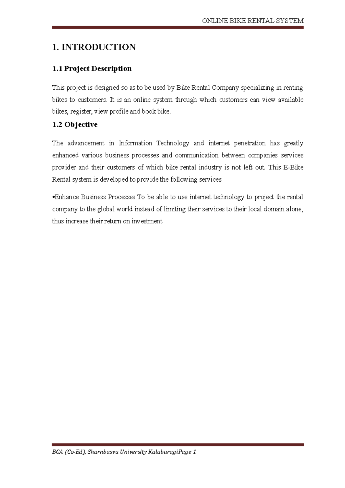 E-Bike Rental System Documentation for Project BIKE 2023 Final - Studocu