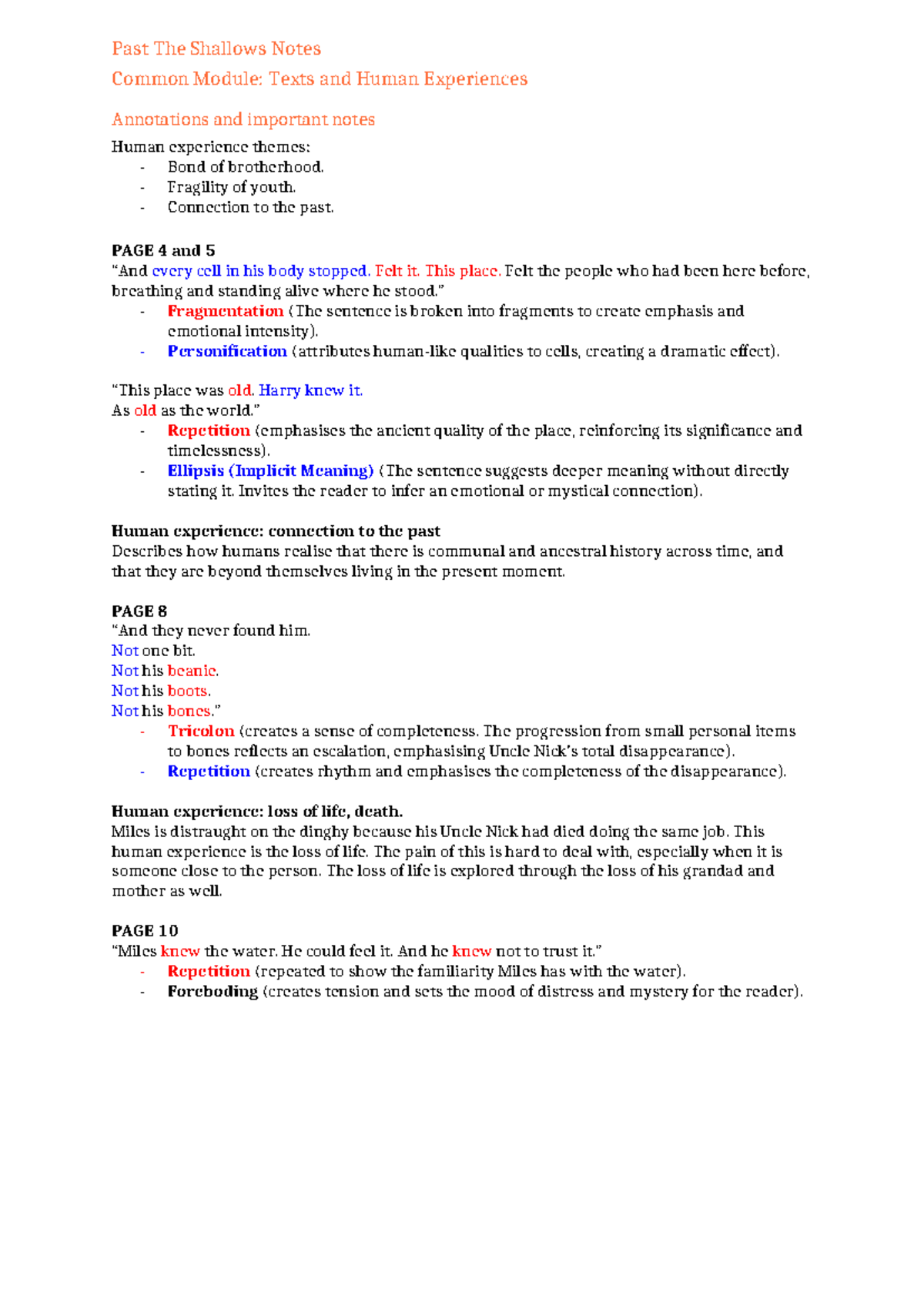 Past the Shallows Quotes & Annotations: Human Experiences Analysis ...