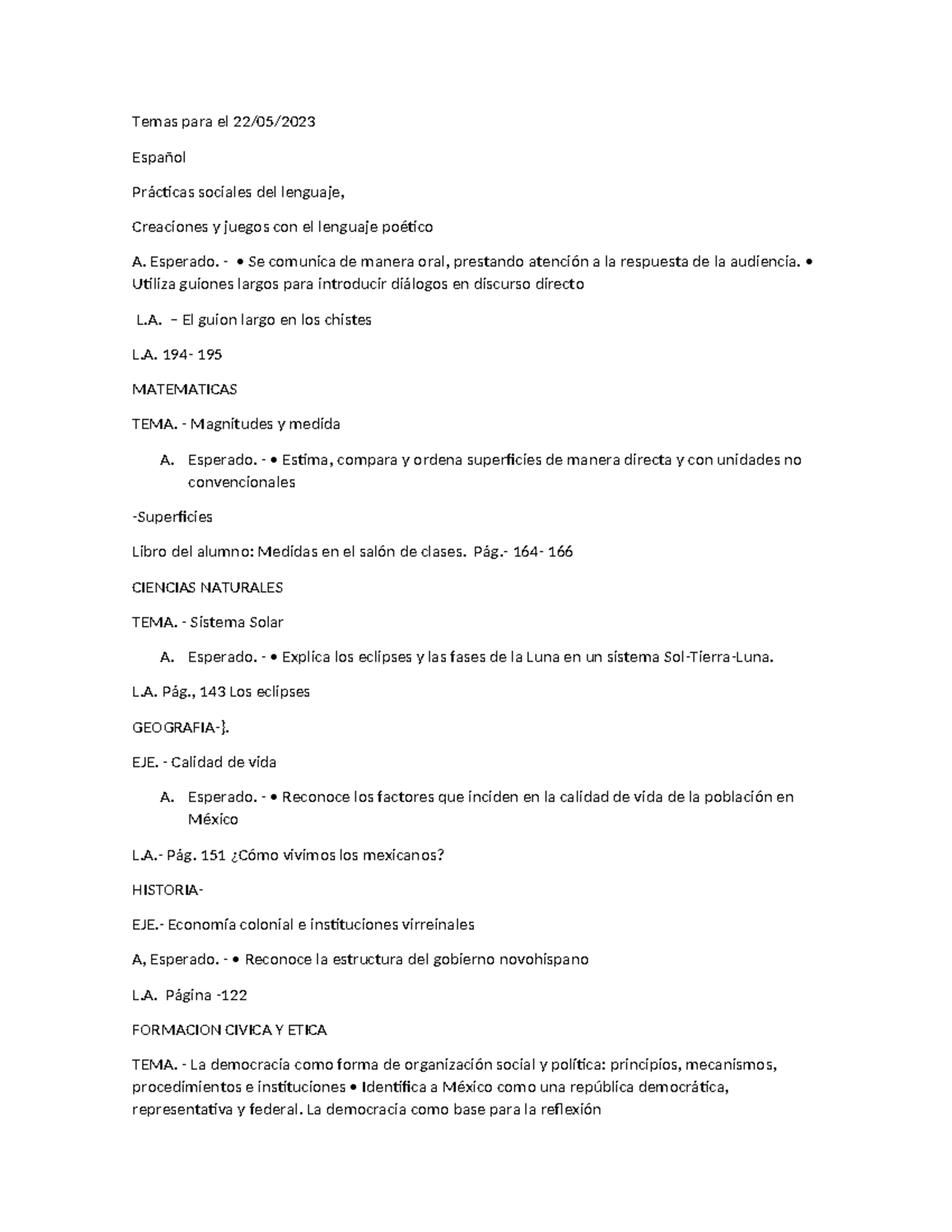 Temas 2 para 22 de mayo - mmdmd - Temas para el 22/05/ Español ...