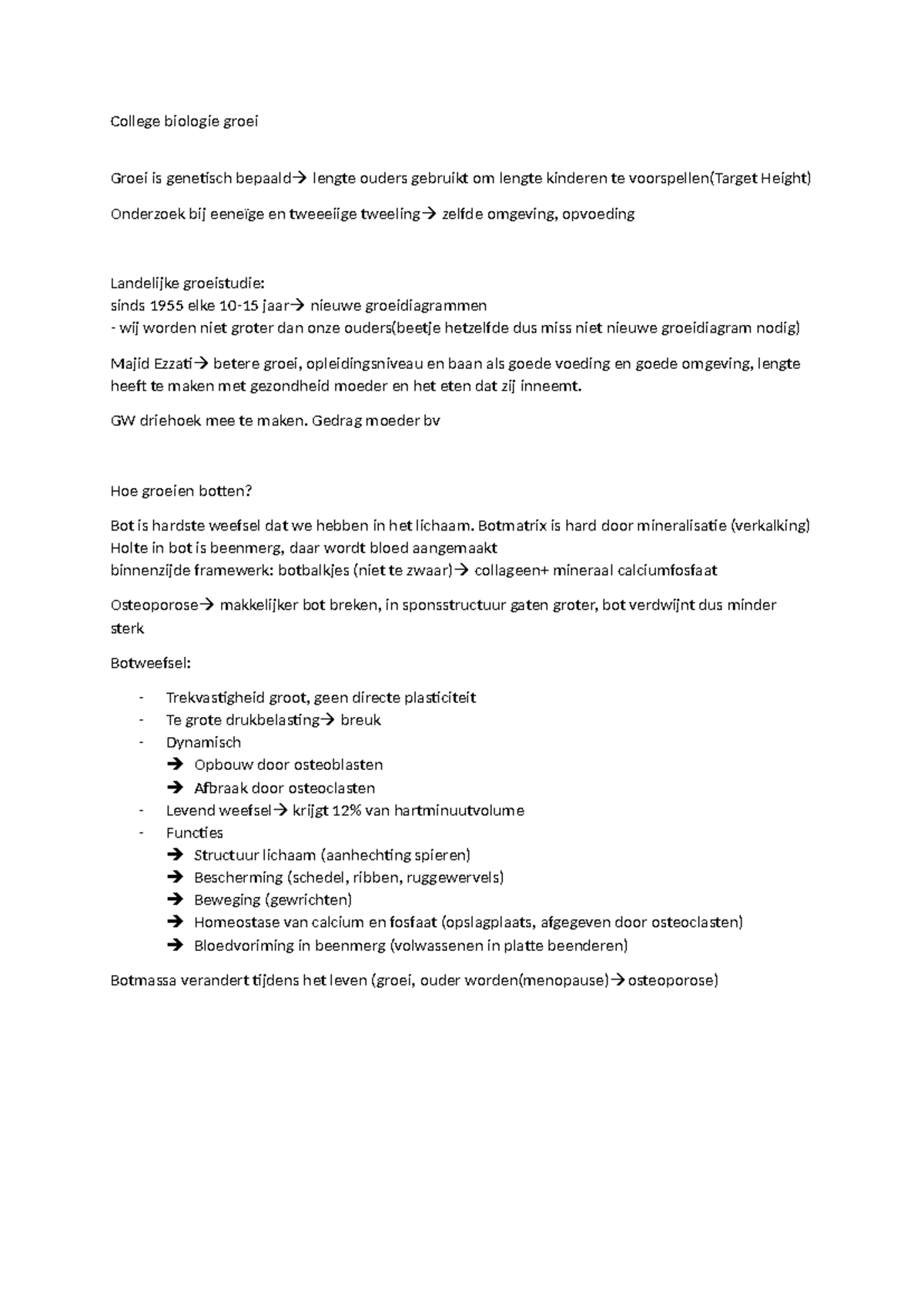 Biologie Groei College: Genetica, Botstructuur en Endocriene Regulatie ...