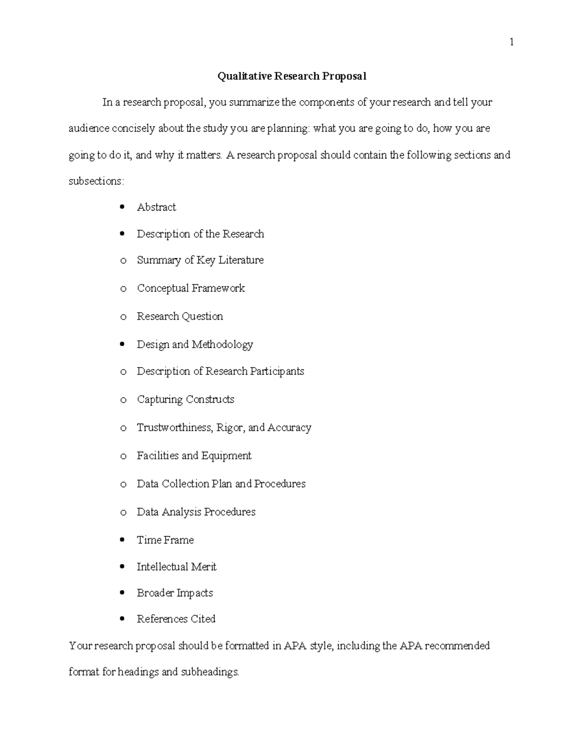 Qualitative Research Proposal Template - Essential Components Overview ...