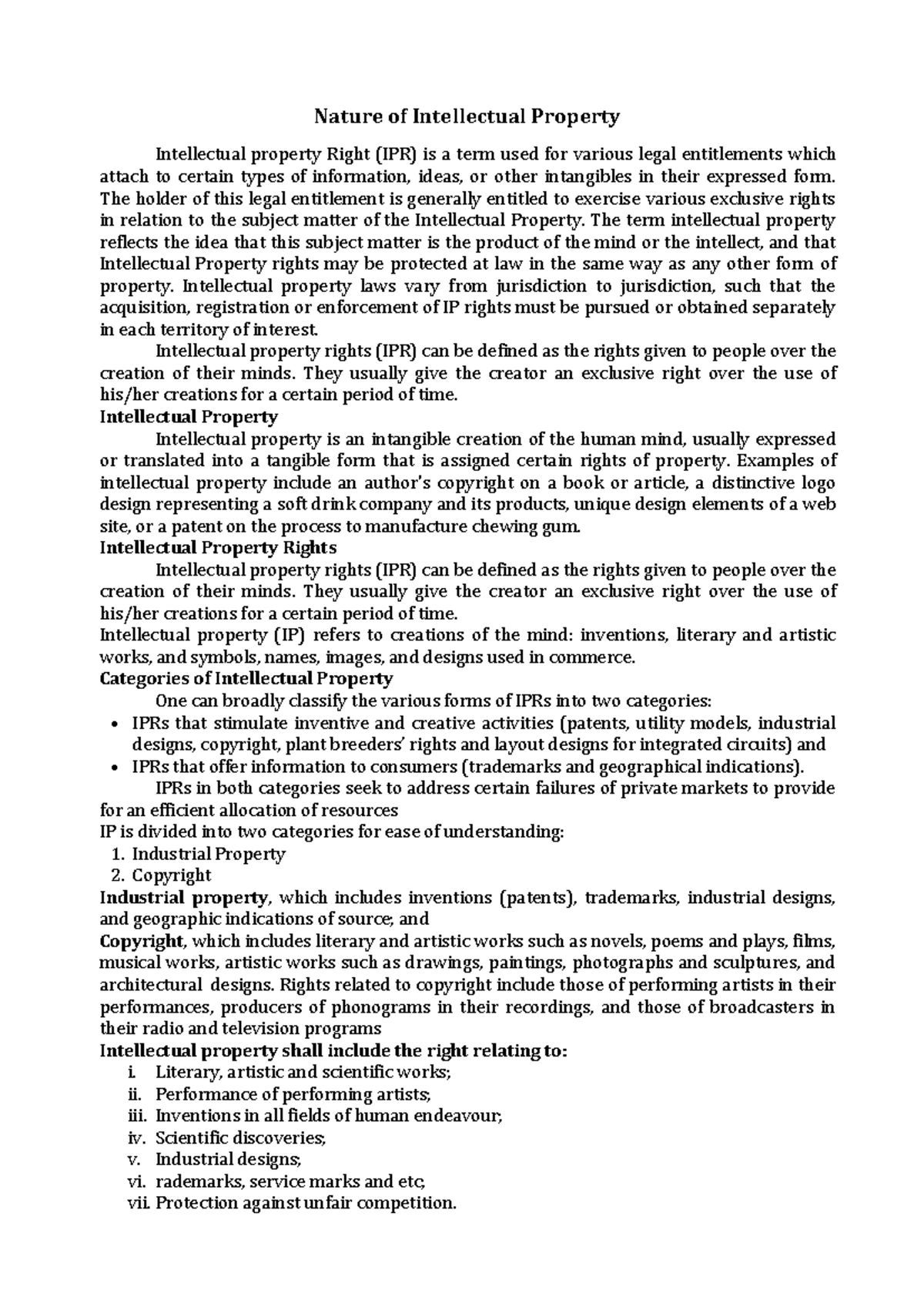 Rmipr Notes unit 5a - Patent Rights: Scope of Patent Rights. Licensing ...