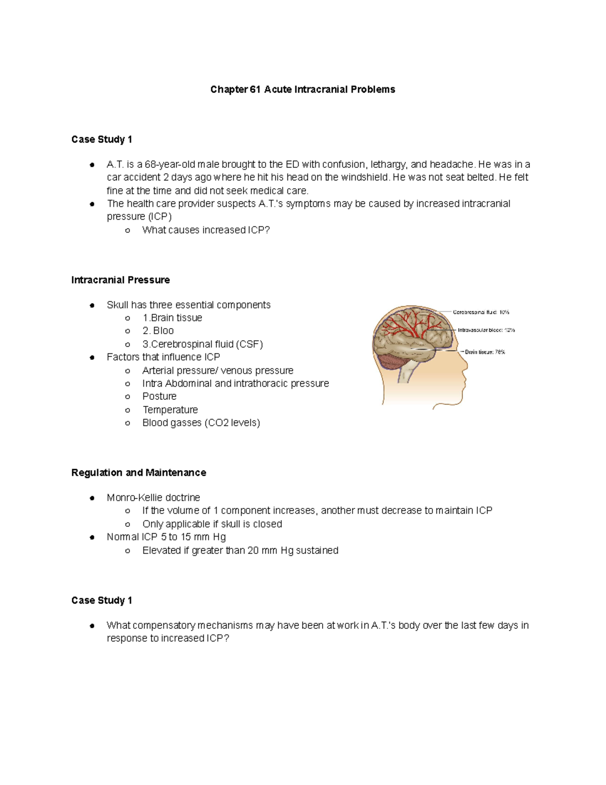 E1 ICP, head injury - note - Chapter 61 Acute Intracranial Problems ...
