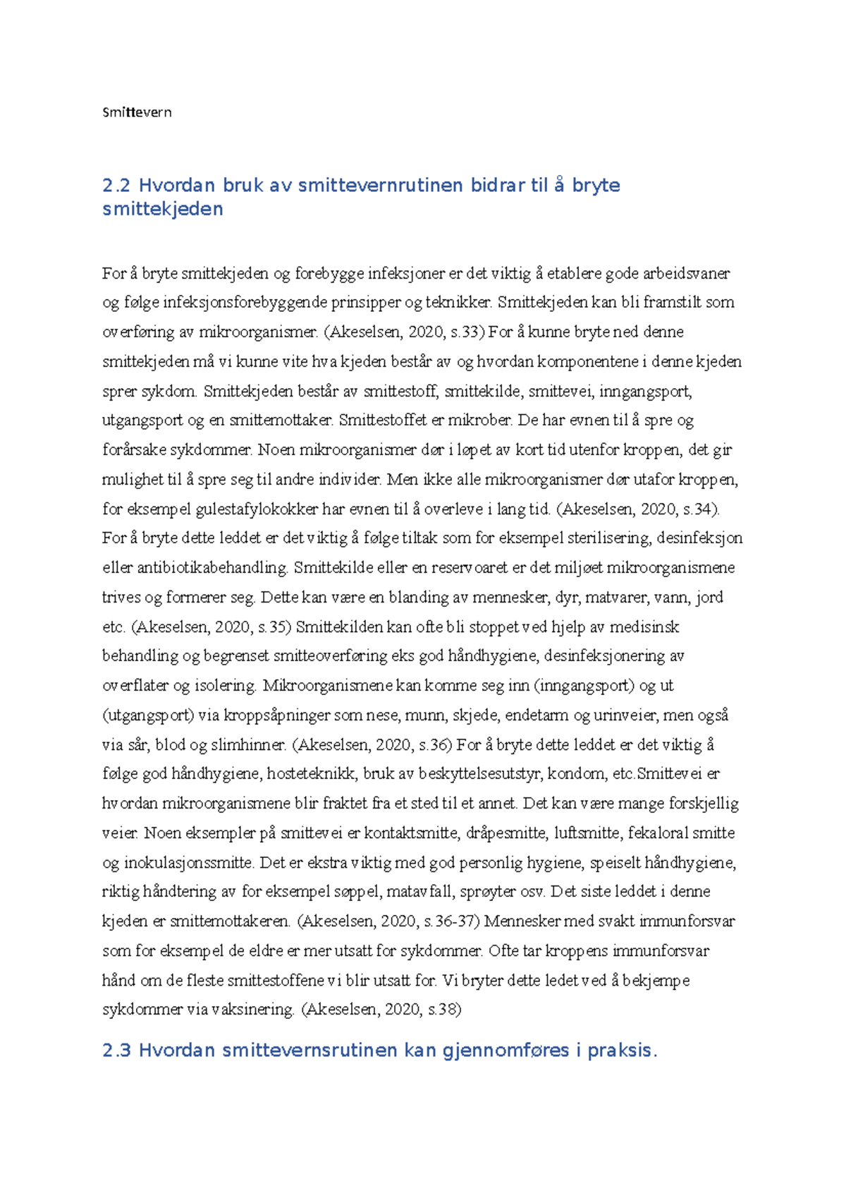 Smittevern - Smittekjeden kan bli framstilt som overføring av ...