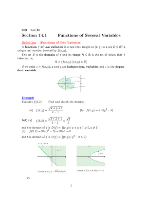 14Chapter - calculus 9e chapter 14 solution - 14 PARTIAL DERIVATIVES 14 ...