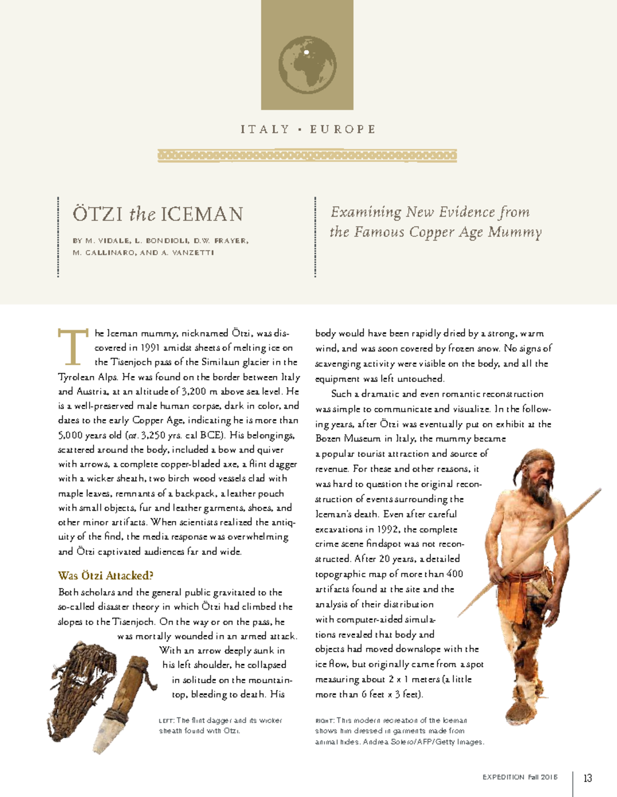 ITALY EUROPE ITALIAN ICEMAN ÖTZI: Insights and Discoveries - Studocu