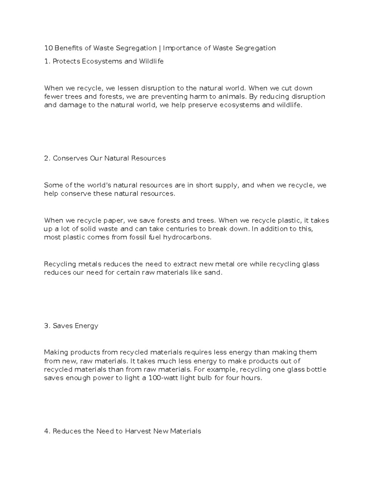 10 Key Benefits of Waste Segregation for Sustainability - Studocu