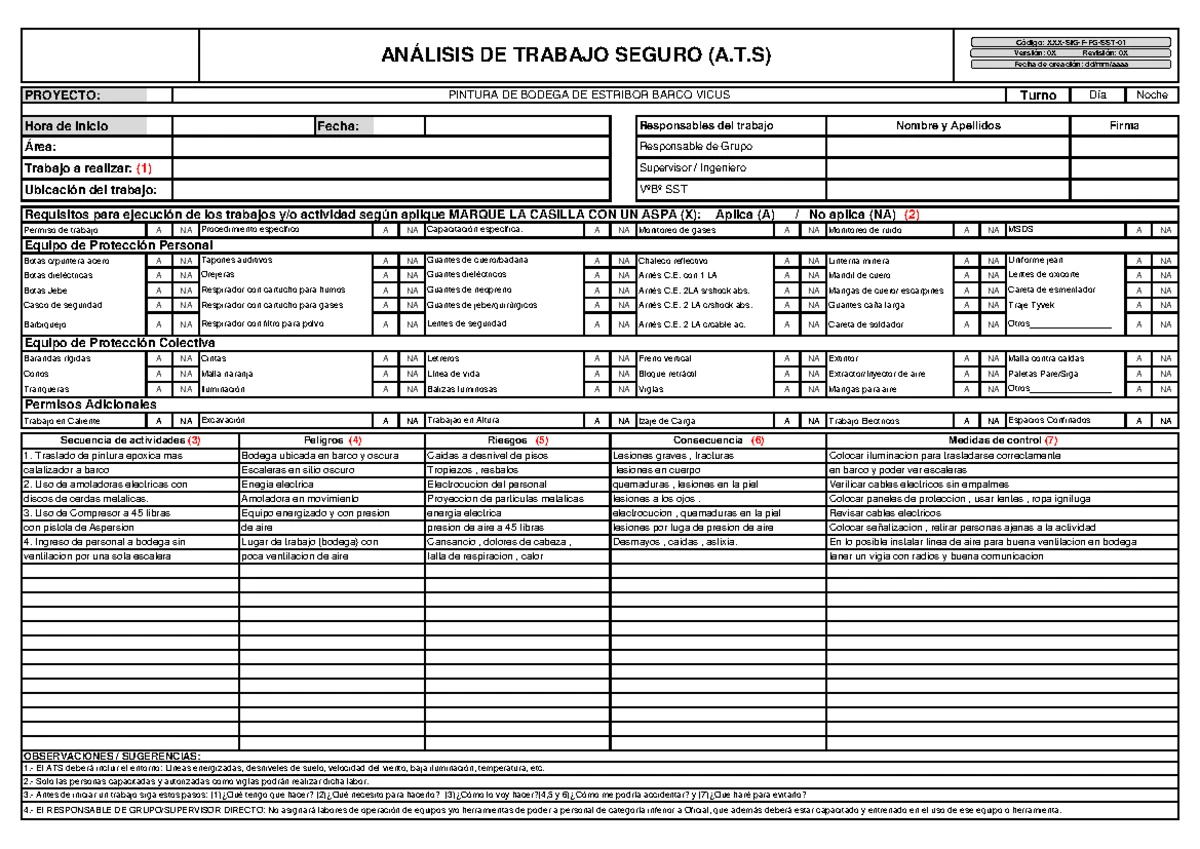 Programa de Inspecciones Internas: Seguridad y Salud en el Trabajo ...