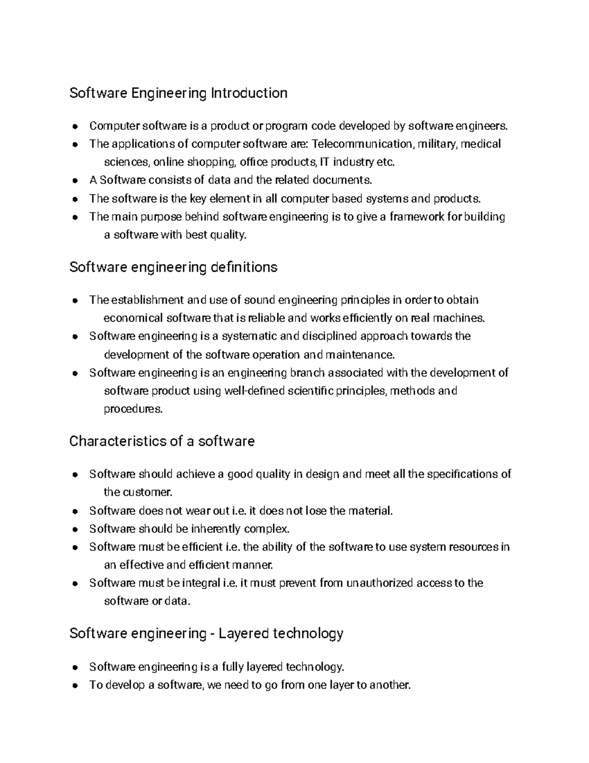 Software Engineering Intro: Key Concepts and Models - Studocu
