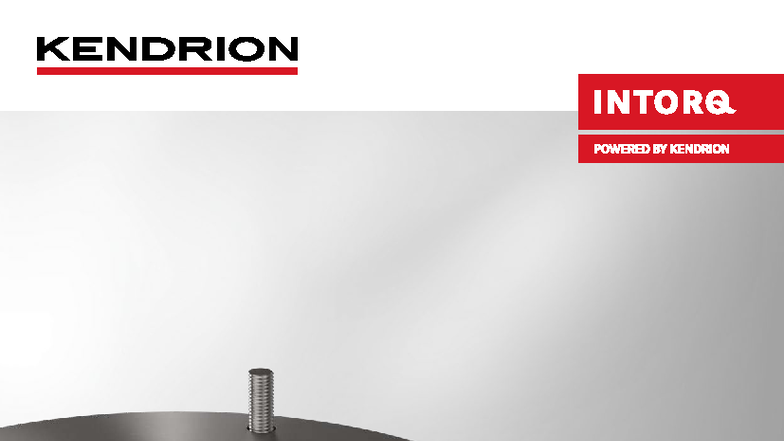 KENDRION INTORQ BFK458 Spring-Applied Brake Catalogue - Studocu