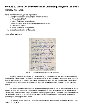 W8 - Module - Meaning and Relevance of History - Module 8 Week 8 ...