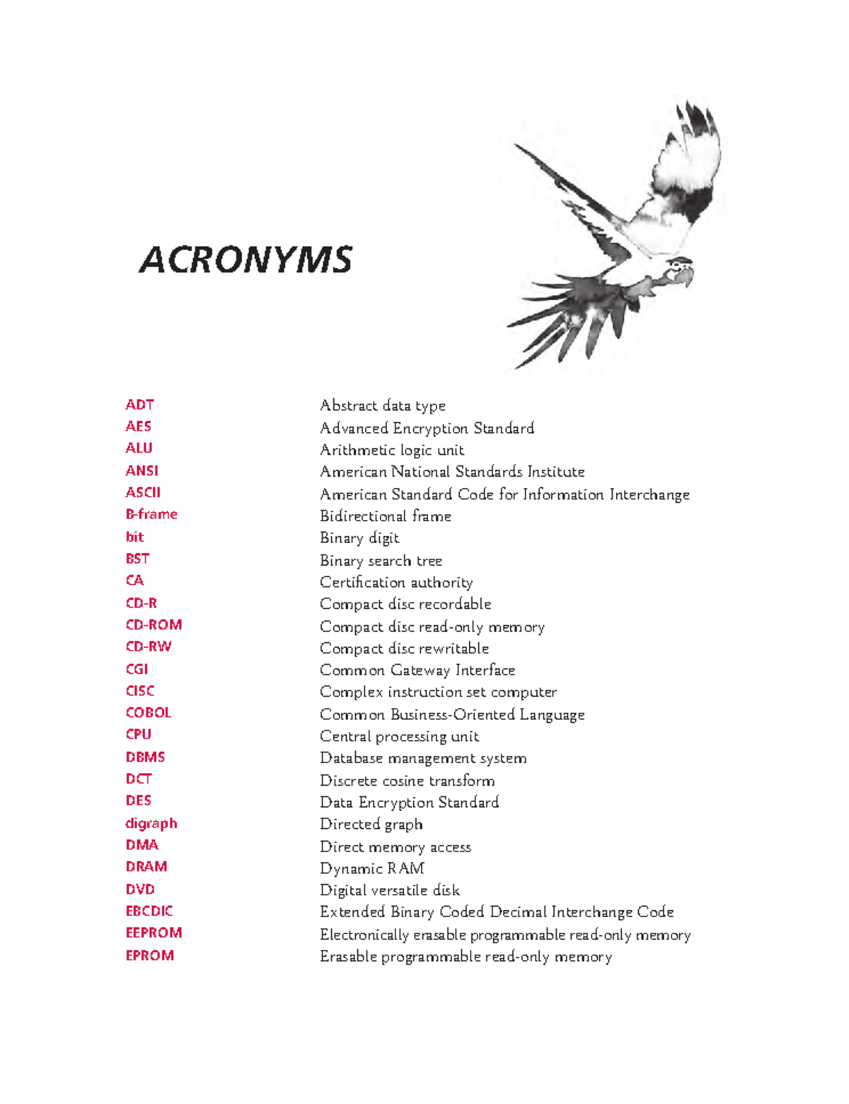 Acronyms Overview for Computer Science Concepts - Studocu
