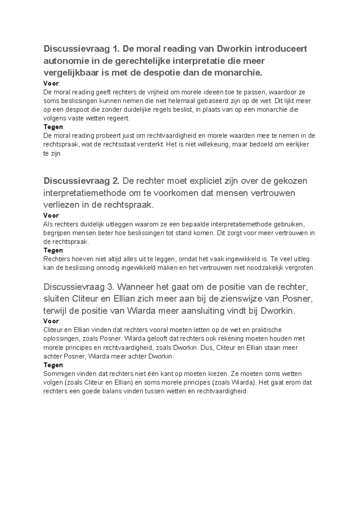 Discussievragen WG 5: Autonomie en Interpretatie in de Rechtspraak ...