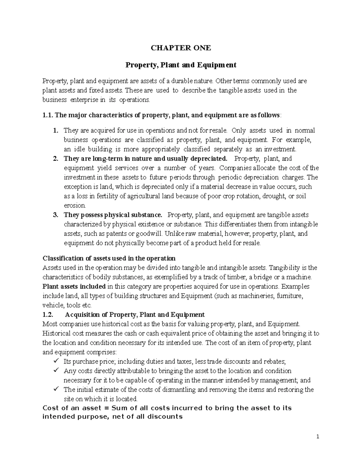Chapter 1 This Is Fundamentals Of Accounting Ii Lecture Notes Chapter One Development Of