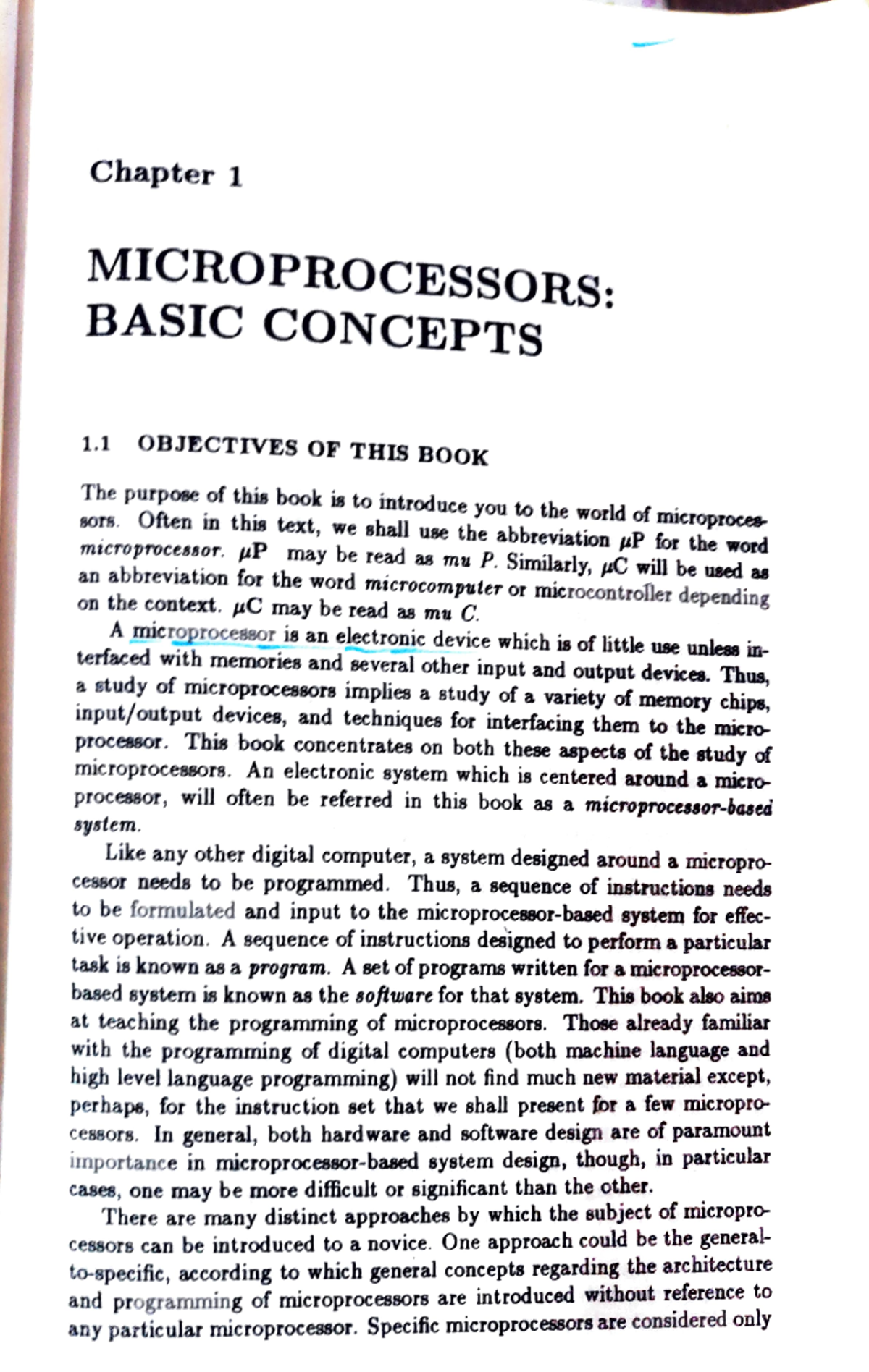Microprocessors - Chapter 1 MICROPROCESSORS: BASIC CONCEPTS 1 OBJECTIVES OF THIS ####### BOOK ...