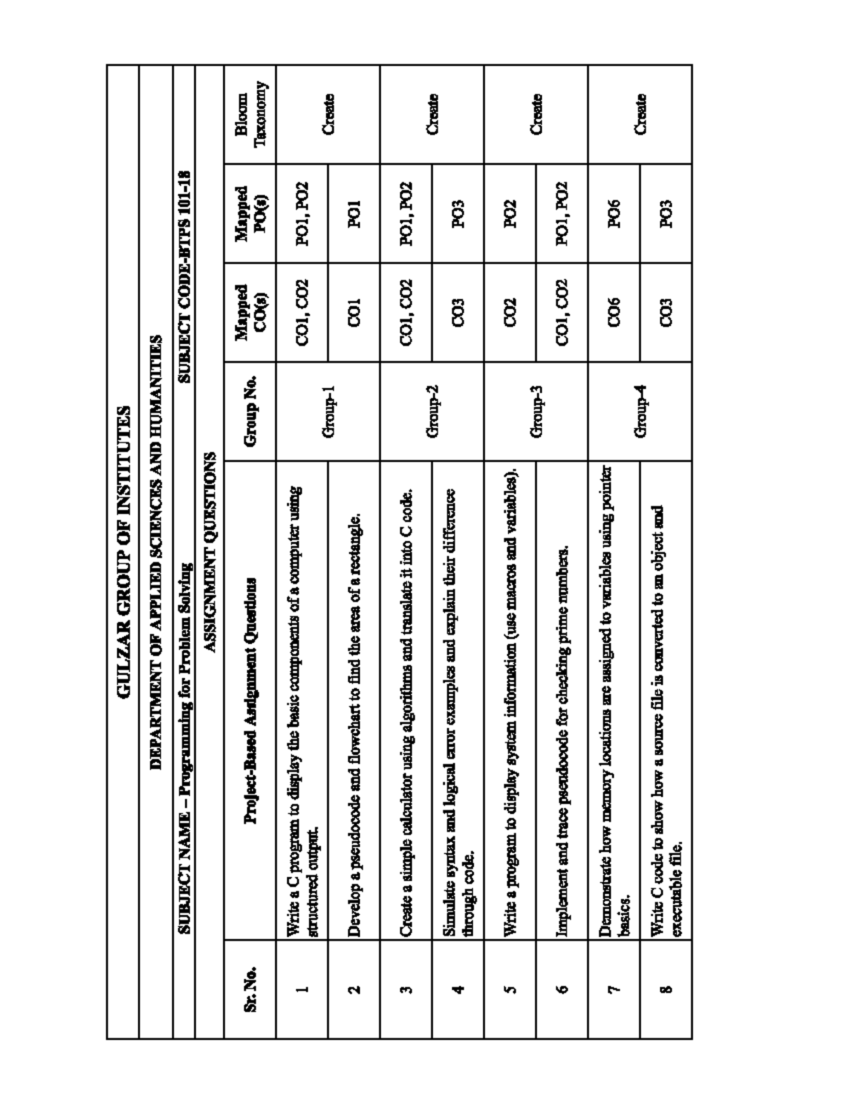 PPS Assignment Questions - Programming for Problem Solving - Studocu