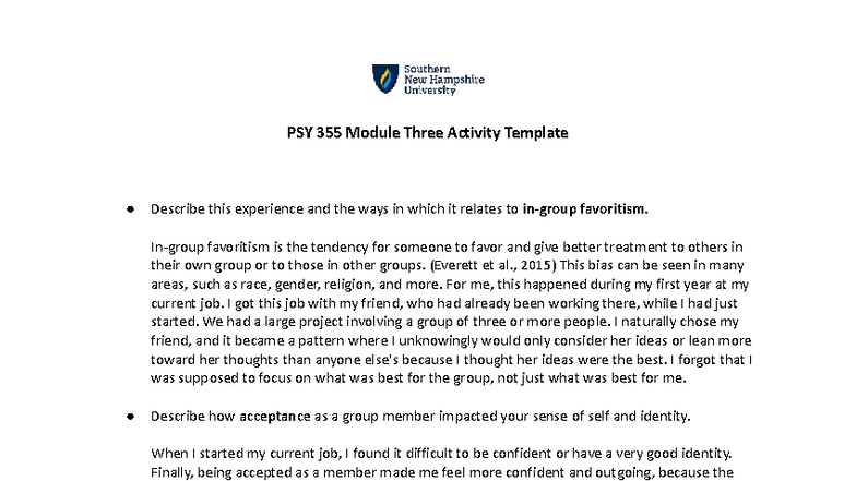 PSY 355 Module Three Activity Template.docx - PSY 355 Module Three ...