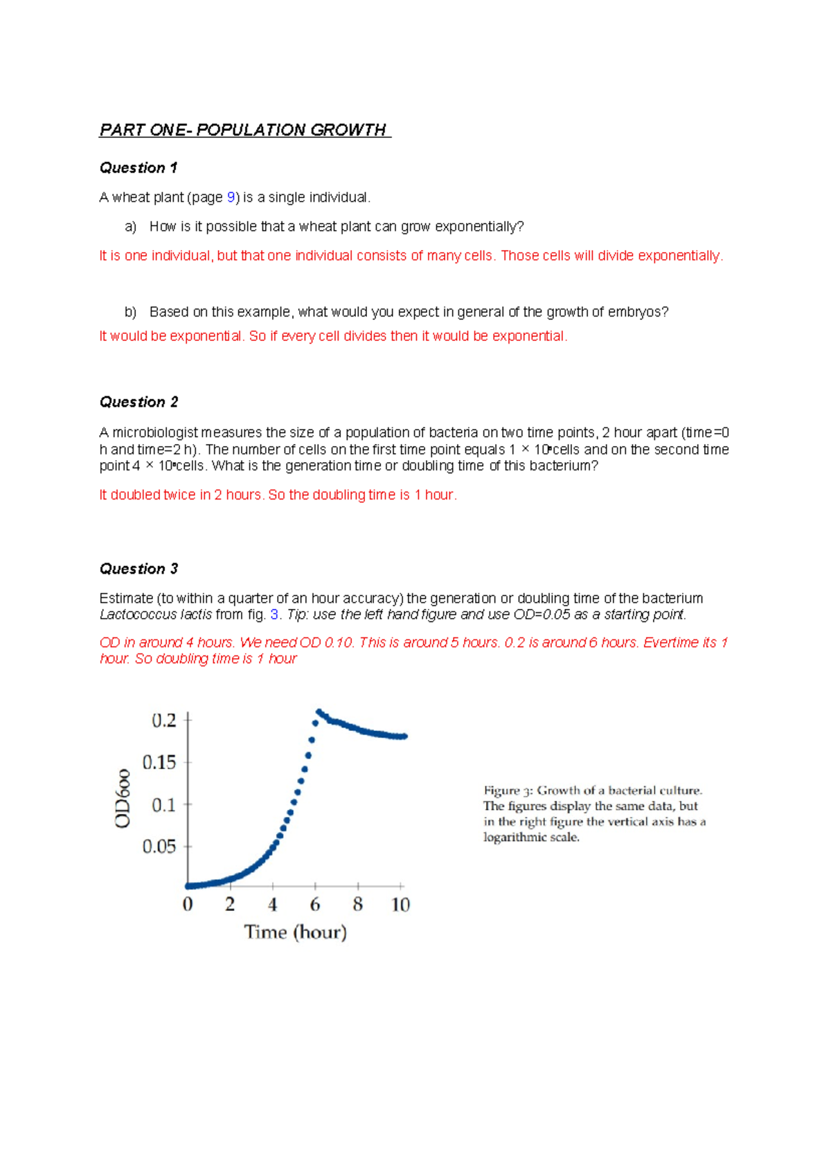 WG1 Population Growth Practice Problems and Solutions - Studeersnel