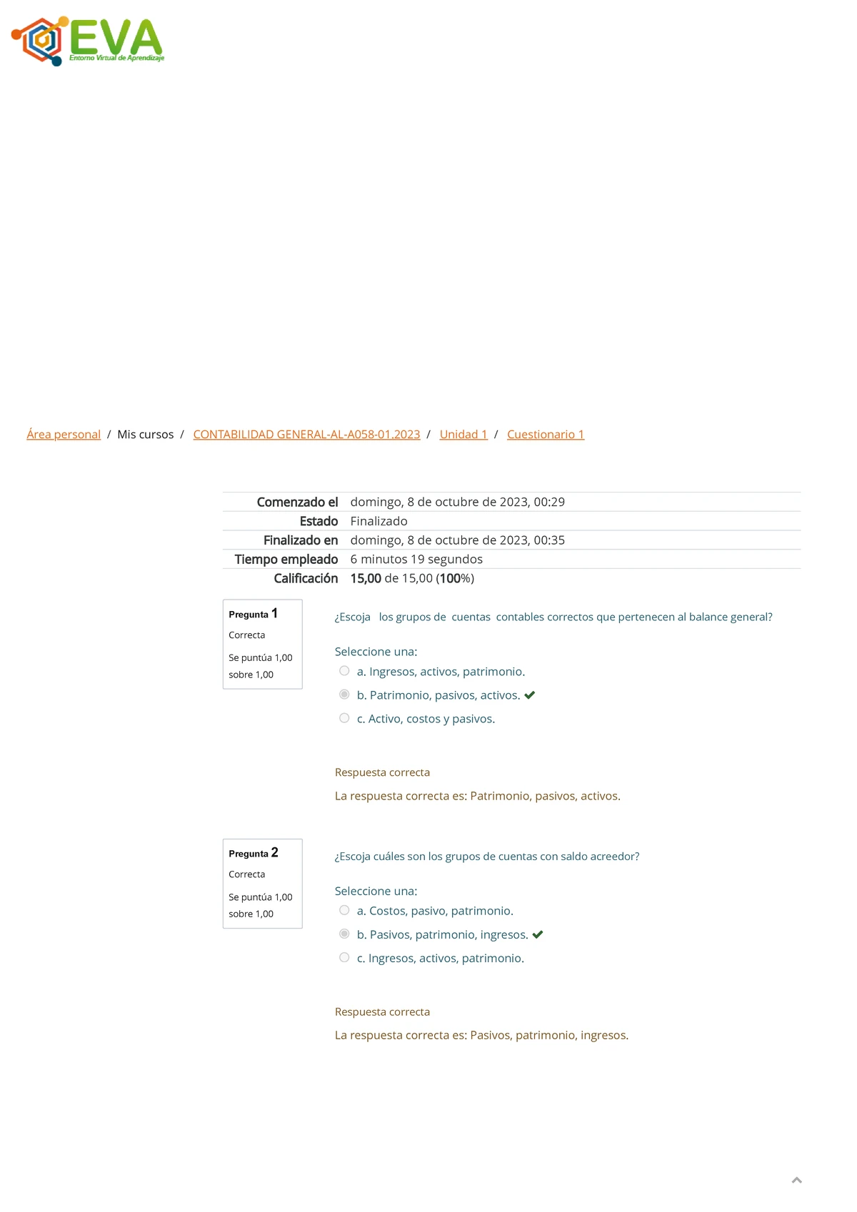 Cuestionario 1 de Revisión - TIC ITB (TICS-AL-A058-01) - Studocu