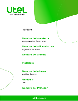 Tarea 4 entregada - Competencias generales - ¿CÓMO TE GESTIONAS A TI ...