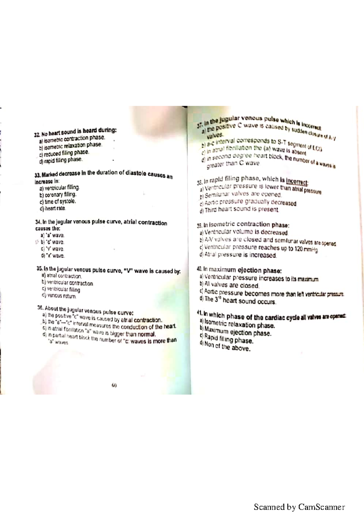 Physio CVS MCQ Study Guide for Exam Preparation - Studocu