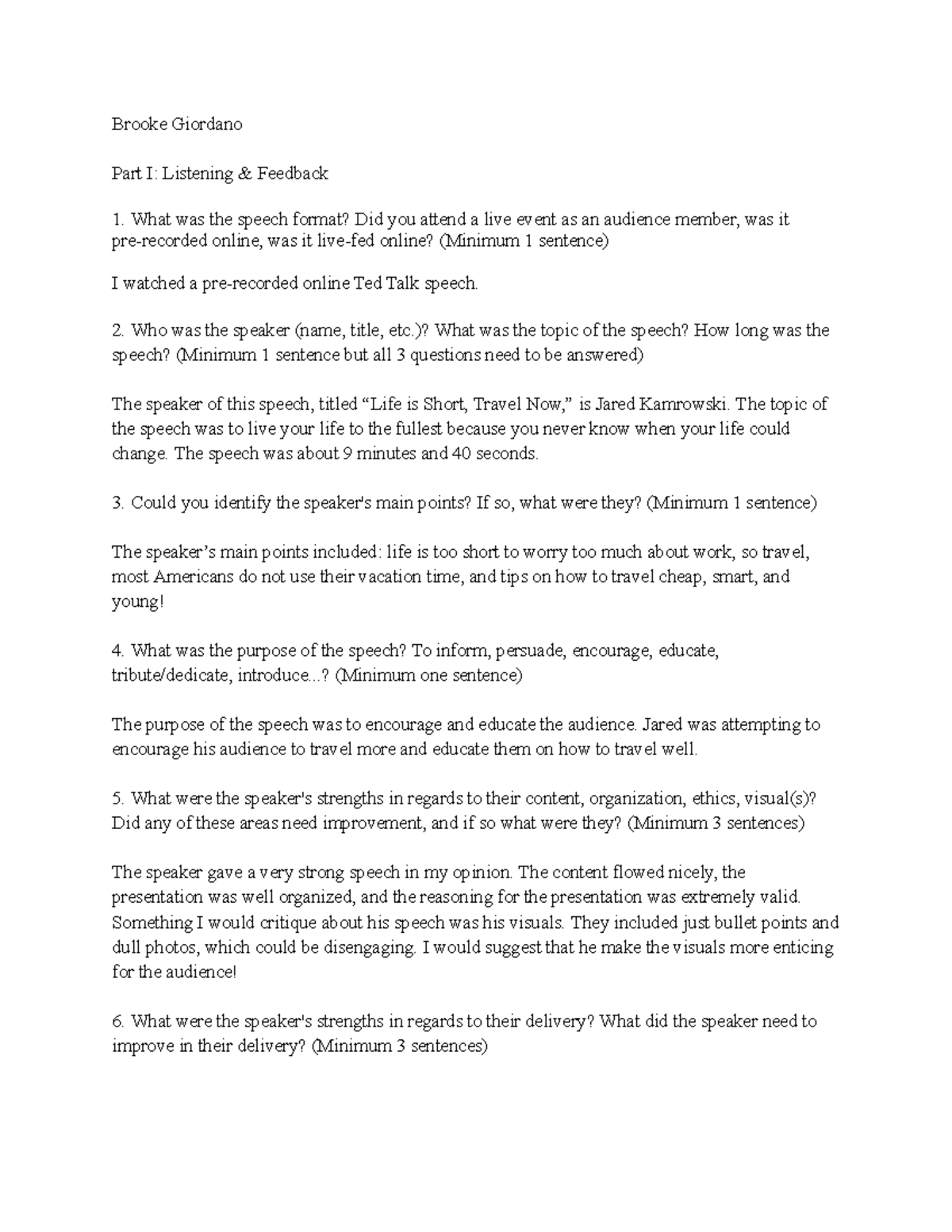 COMS-101-82-2244 Analytical and Critical Listening Task & Self ...