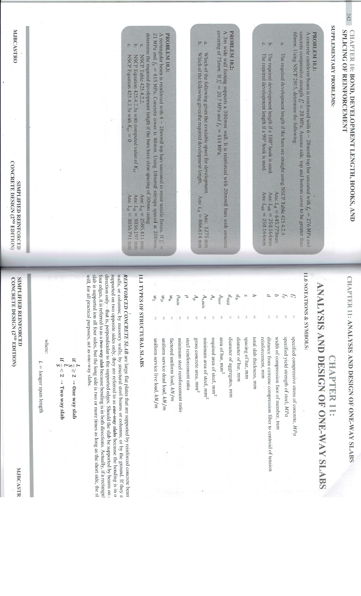 ONE WAY SLAB ANALYSIS & DESIGN (NSCP 2015) - CHAPTER 10 & 11 - Studocu