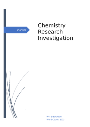 Chemistry RI Final 2022 - A Comparison of Magnesium to Magnesium Alloys ...
