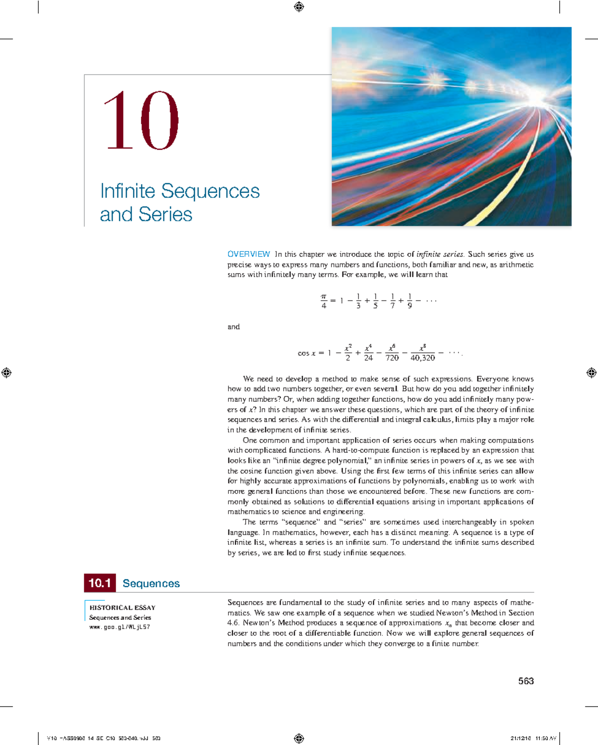 Chapter 10 Infinite Sequences and Series - ####### 563 10 Sequences ...